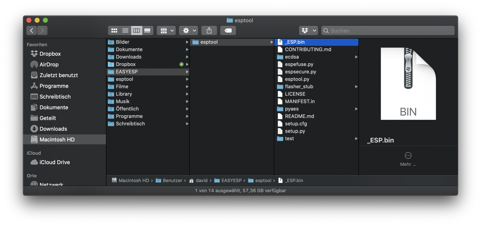 ESPeasy mit esptool auf ESP8266 flashen. First Steps am Mac & Windows